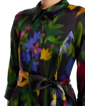 Rickie Freeman For Teri Jon Floral Print Organza Gown
