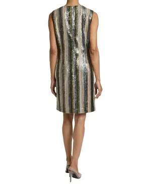 Santorelli Aretha Sleeveless Sequin Shift Dress