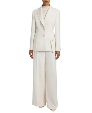 Santorelli Mimi Soft Stretch Crepe Double Button Jacket