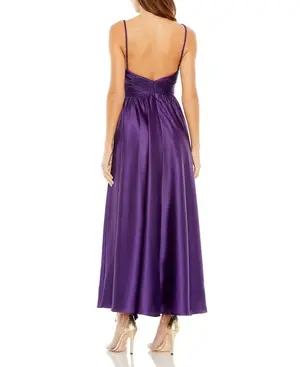 Mac Duggal Ruched Halter Gown