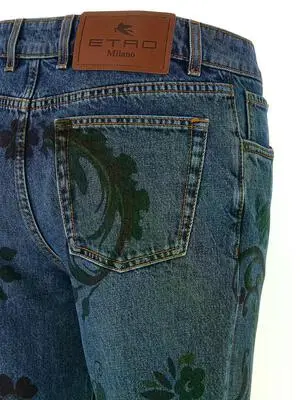Etro Paisley Print Jeans - Blue