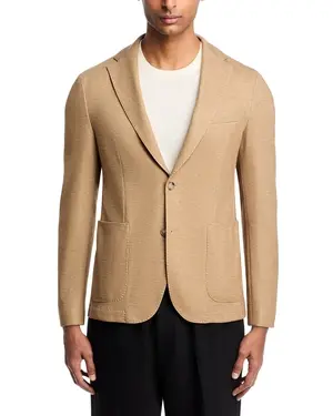BOSS Hanry Melange Jersey Slim Fit Sport Coat - Medium Beige