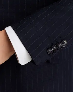 BOSS H-huge Chalk Stripe Slim Fit Suit