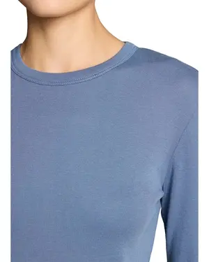 Vince Essential Long Sleeve Crewneck Tee - Blue Slate