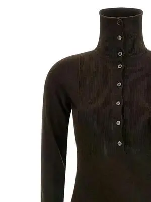 TOM FORD High-neck Button Maxi Dress