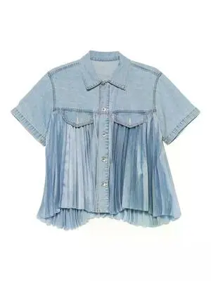 Sacai Pleated Denim Shirt