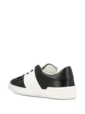 Valentino Garavani Open Leather Low-top Sneakers - Black