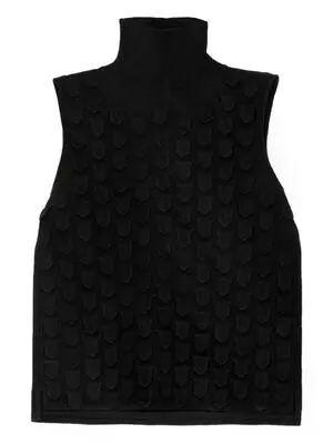 Malìparmi High-neck Textured Knit Top