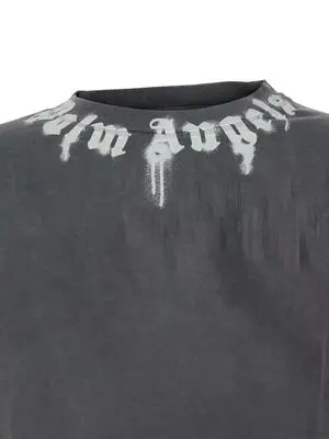 Palm Angels Neck-logo Spray-paint T-shirt