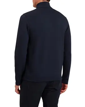Ted Baker London Textured Panel Half Zip Sweatshirt - Navy