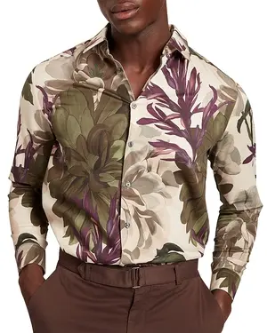 Ted Baker London Wetherb Bold Bloom Print Regular Fit Shirt