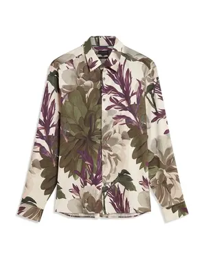 Ted Baker London Wetherb Bold Bloom Print Regular Fit Shirt