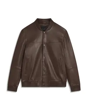 Ted Baker London Leeams Leather Classic Bomber Jacket
