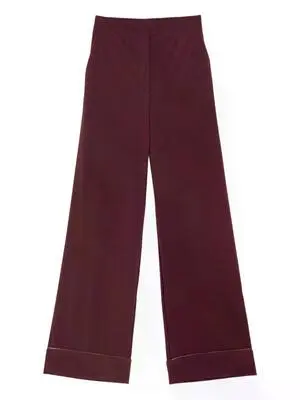 Malìparmi Cuffed-hem Zip-fastening Trousers - Red