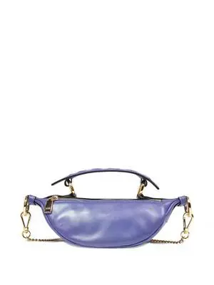 LANCEL Mini Origami Curved Leather Crossbody Bag