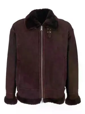 ARMA Sano Suede Shearling-lined Jacket - Red