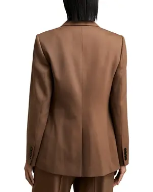REISS Petite Solene Double Breasted Blazer - Tan