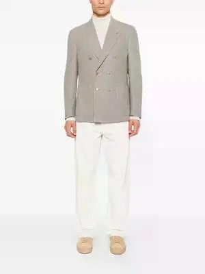 Eleventy Double-breasted Blazer - Grey
