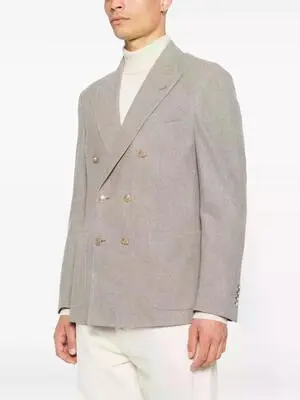 Eleventy Double-breasted Blazer - Grey