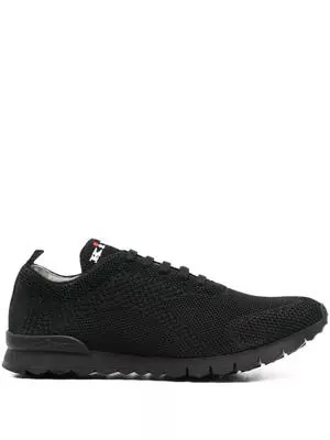 Kiton Knitted Lace-up Sneakers - Black