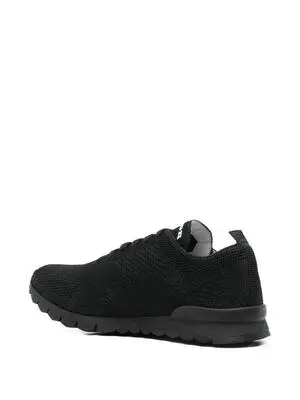Kiton Knitted Lace-up Sneakers - Black