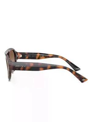 JIMMY CHOO Tortoiseshell Pilot Sunglasses