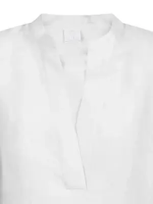 Eleventy V-neck Top With Gathered Cuffs