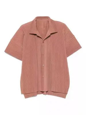 Issey Miyake Pleated Short-sleeved Shirt - Red