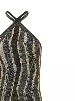 Missoni Wave-pattern Halterneck Maxi Dress