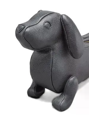 Thom Browne Hector Pebble-grain Leather Shoulder Bag - Grey
