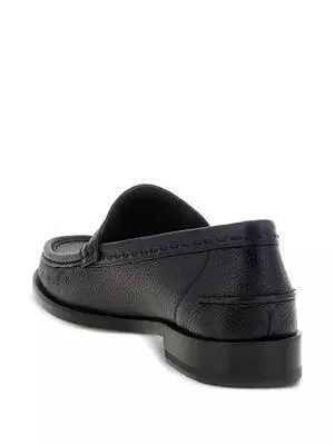 Fendi Ff Metal Leather Loafers