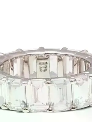 IZABEL DISPLAY Emerald-cut Zirconia Ring - Silver