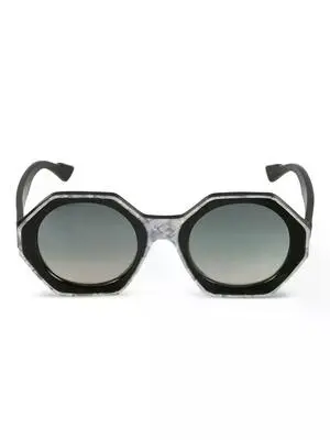 Kàdor Kaorle Octagonal-frame Sunglasses - Black