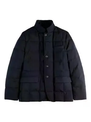 FAY Padded Button-up Jacket - Blue