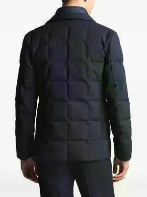 FAY Padded Button-up Jacket - Blue
