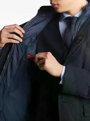 FAY Padded Button-up Jacket - Blue