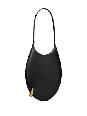 Tory Burch Pierced-detail Leather Shoulder Bag - Black
