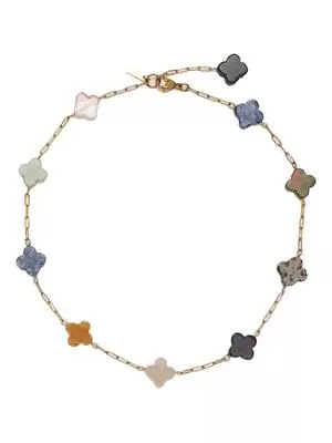 LABELLED JEWELLERY Clover Chain Necklace - Neutrals