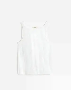 Madewell Regenerative Cotton High-neck Tank - White