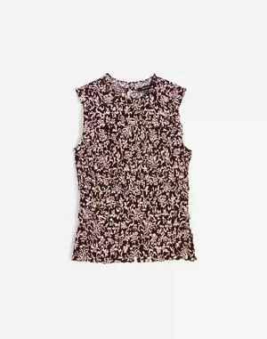 Madewell Ruffled Smocked Floral Top