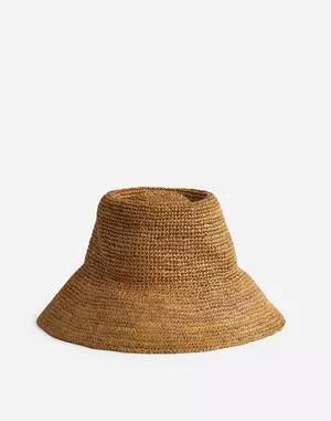Madewell Lantern Straw Hat Compass Gold