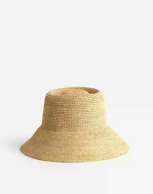 Madewell Lantern Straw Hat Golden Khaki