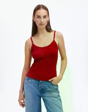 Madewell Leset Pointelle Tank - Red