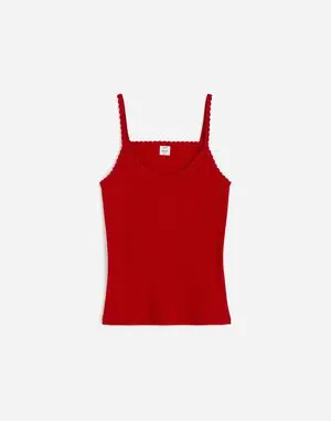 Madewell Leset Pointelle Tank - Red
