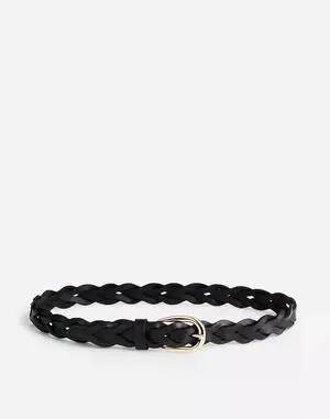 Madewell Braided Leather Belt - True Black
