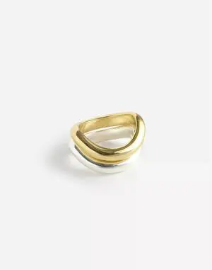 Madewell Wavy Chunky Ring - Pale Gold