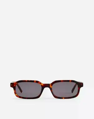Madewell Rounded Rectangle Acetate Sunglasses - Dark Tortoise