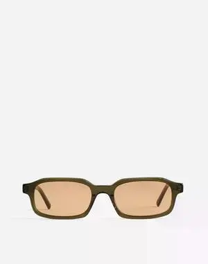 Madewell Rounded Rectangle Acetate Sunglasses Foraged Green
