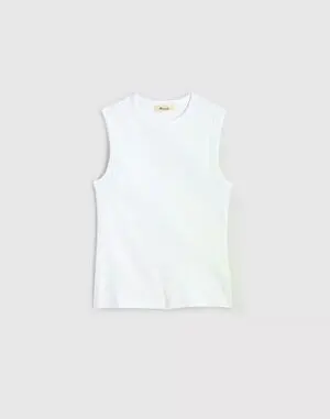Madewell Compact Cotton Crew Neck Tank - White