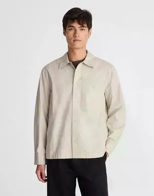 Madewell Cotton Poplin Overshirt - Form Grey